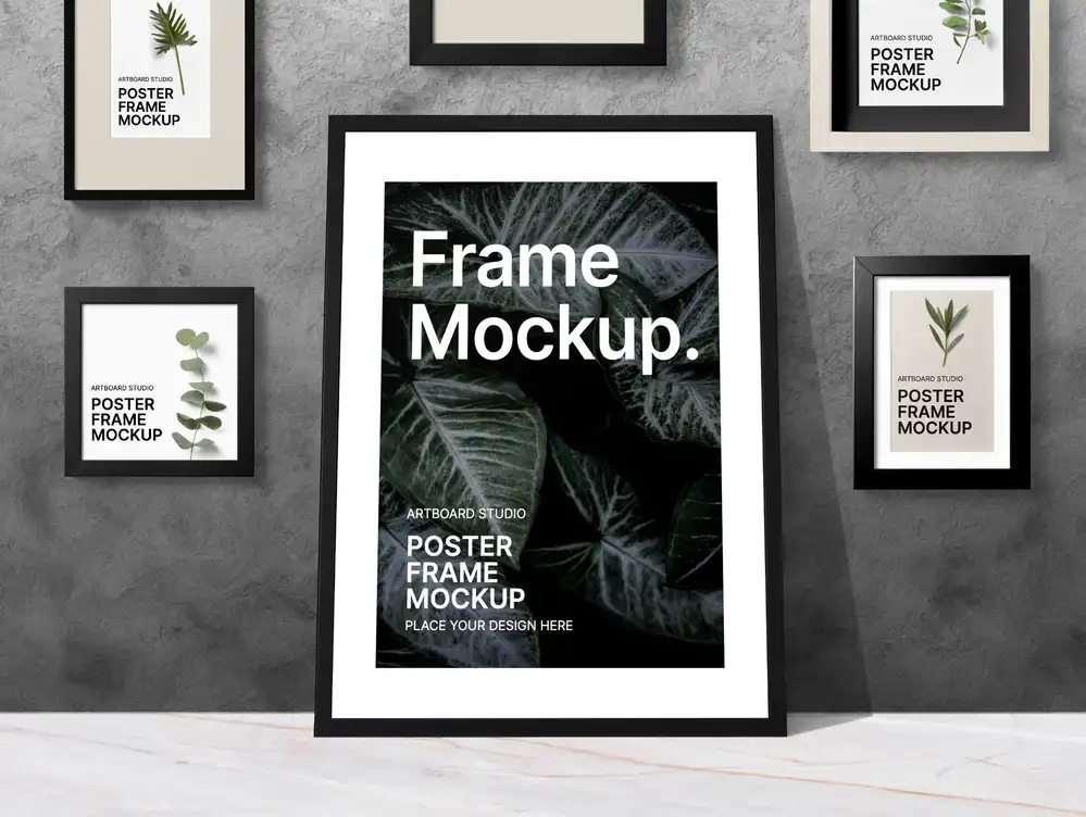 Woman Hanging Frame Poster Mockup